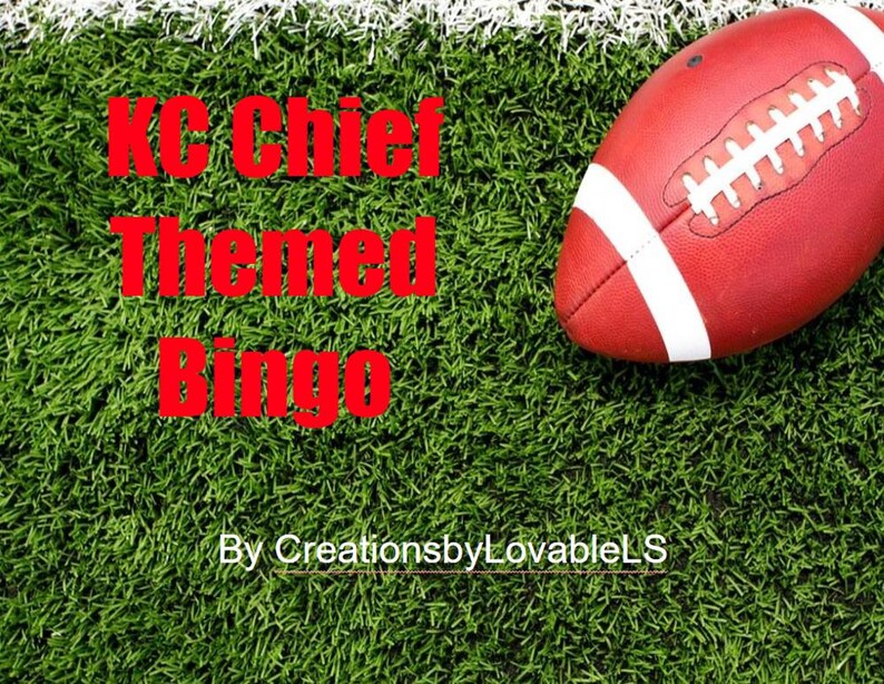 KC Chief Themed Bingo - Etsy