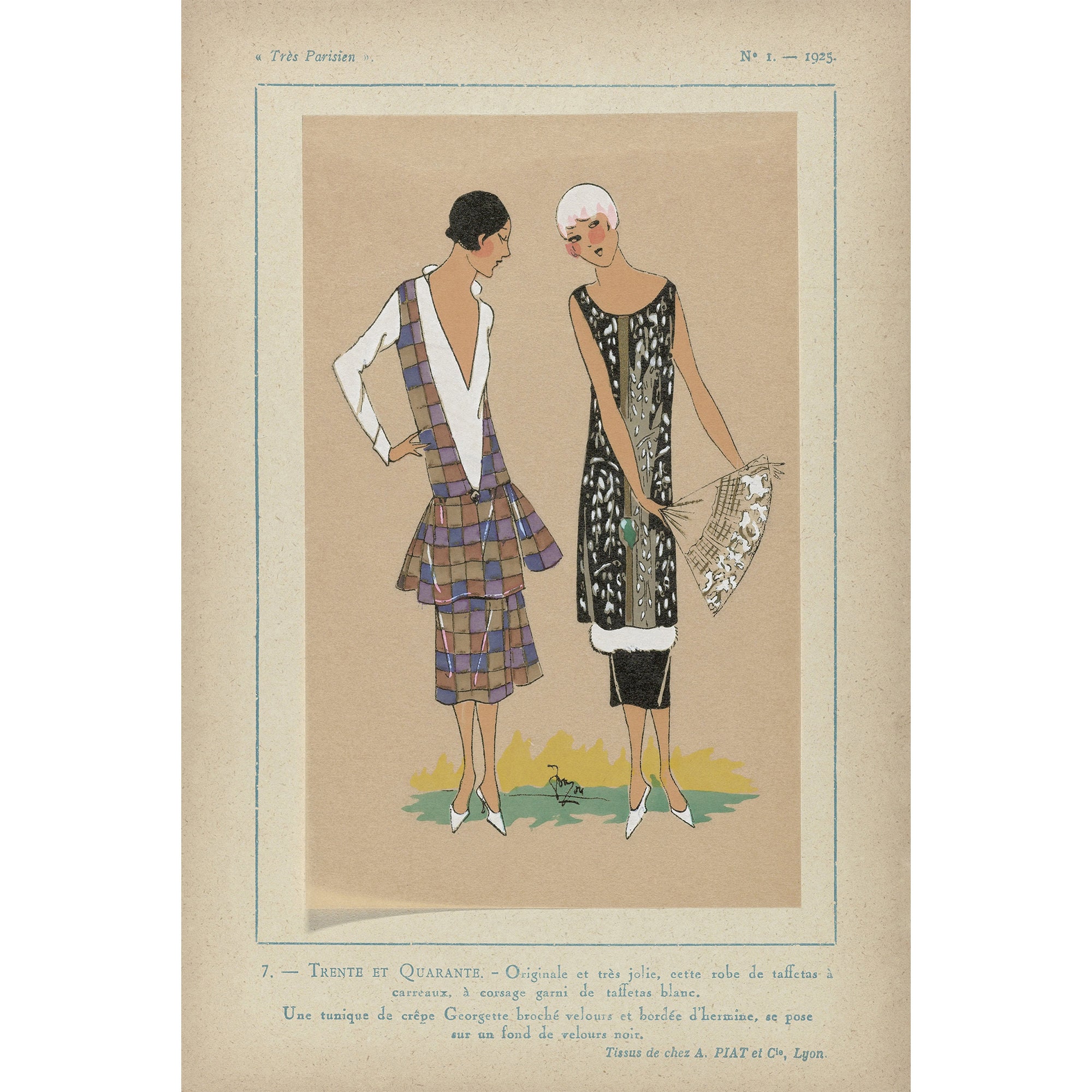French Art Deco Fashion Illustration From the Magazine "très Parisien ...