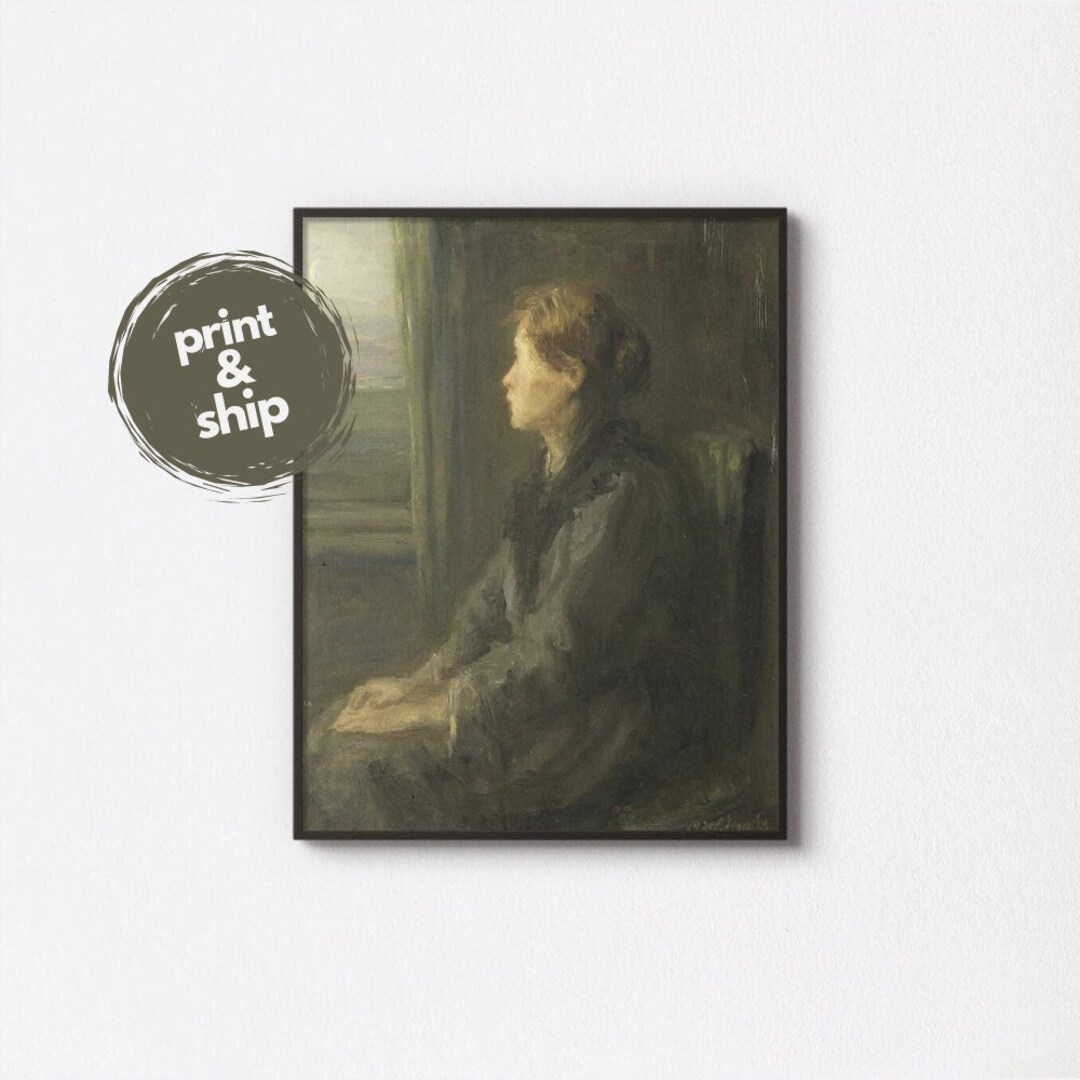 Serene Woman at Window | 1880-1911 | Oil Painting by Jozef Israëls ...