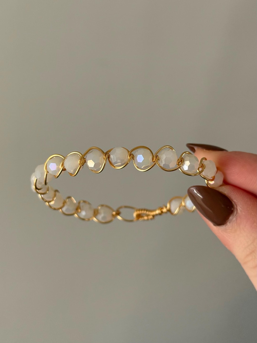 Bianca Handmade Tarnish Resistant Copper Wired Bracelet in Gold and ...