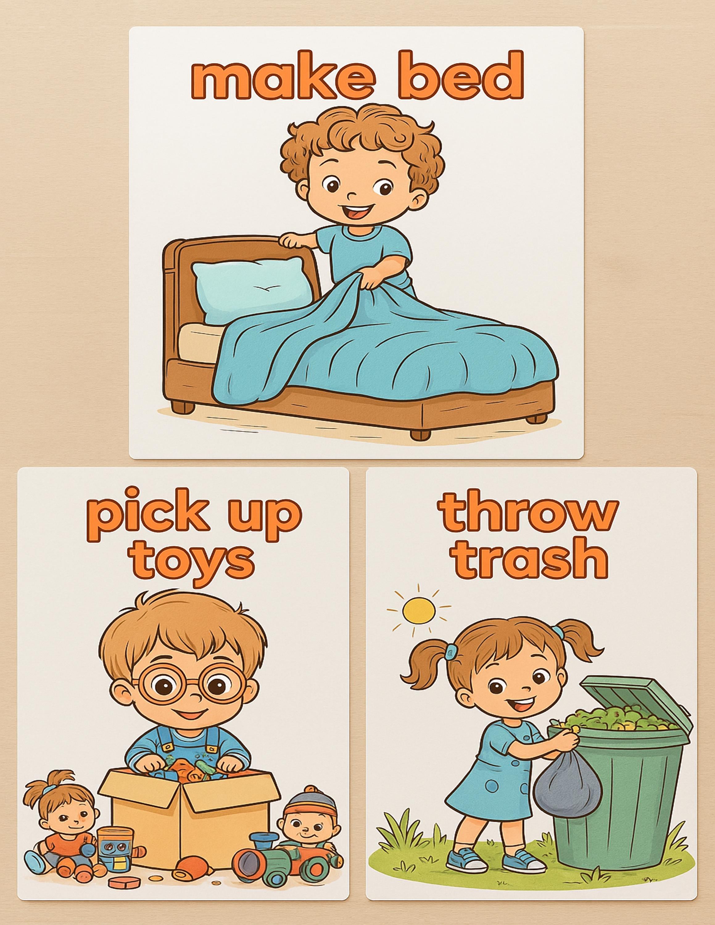 My First Chores Coloring Book – Set 2 Kitchen & Daily Life | Printable ...