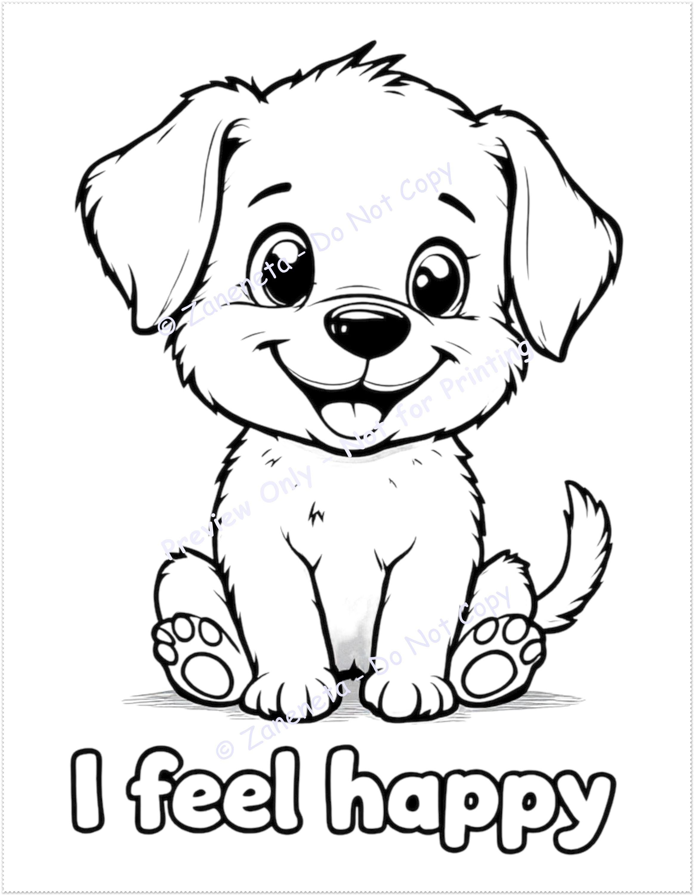 Emotions Coloring Pages for Toddlers and Preschool | Printable Feelings ...