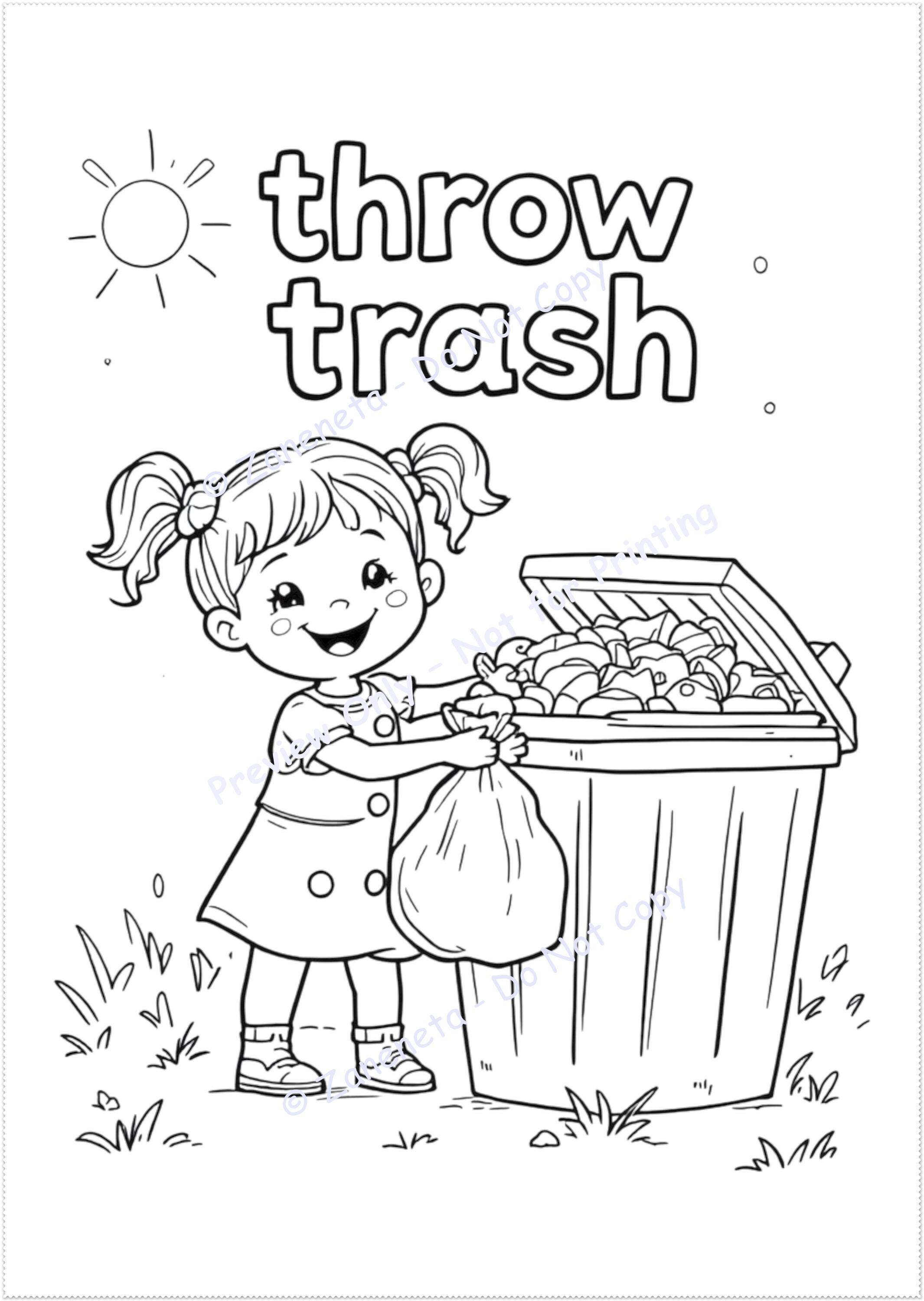 My First Chores Coloring Book – Set 2 Kitchen & Daily Life | Printable ...