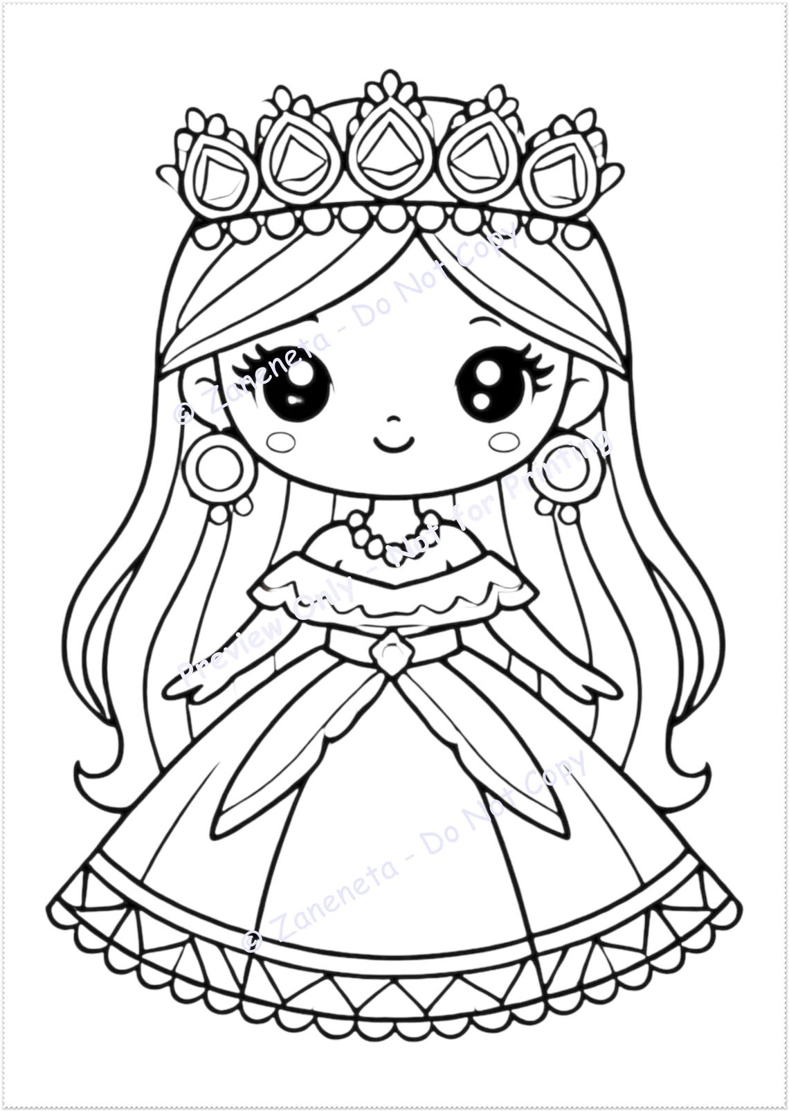 Princesses Around the World Coloring Pages for Kids | Cute Cultural ...