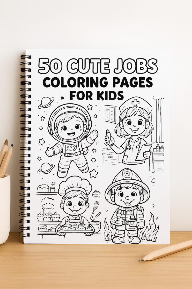 50 Cute Jobs Coloring Pages for Kids | Printable PDF A4 & Letter ...
