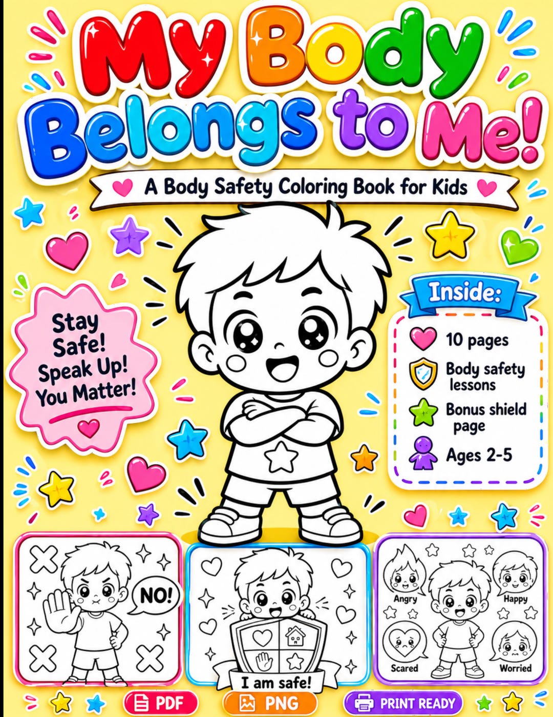 Body Safety Coloring Book for Kids | My Body Belongs to Me, SEL ...