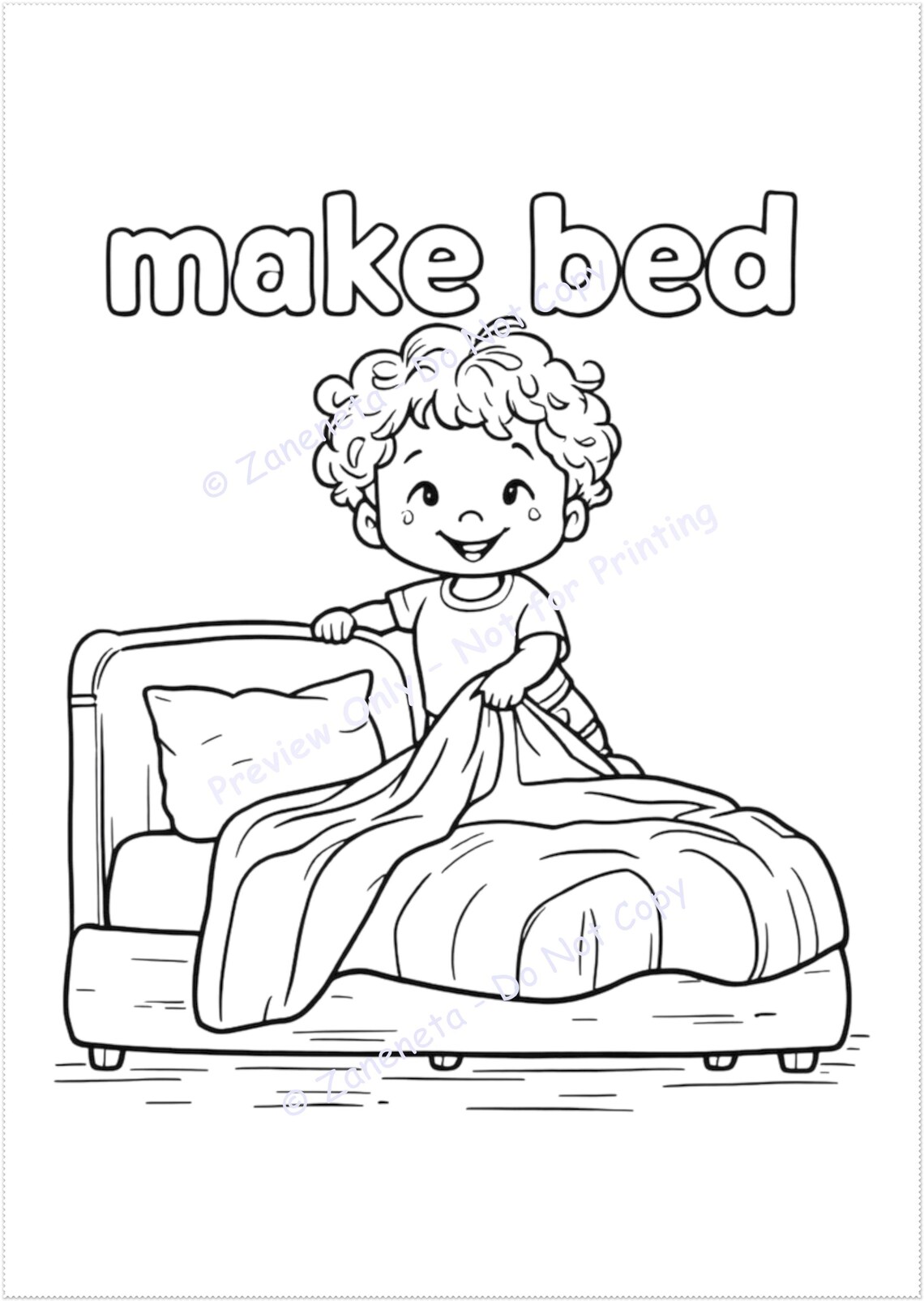 My First Chores Coloring Book – Set 2 Kitchen & Daily Life | Printable ...