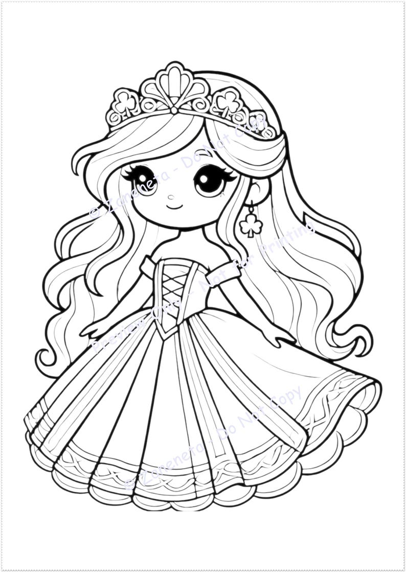 Princesses Around the World Coloring Pages for Kids | Cute Cultural ...