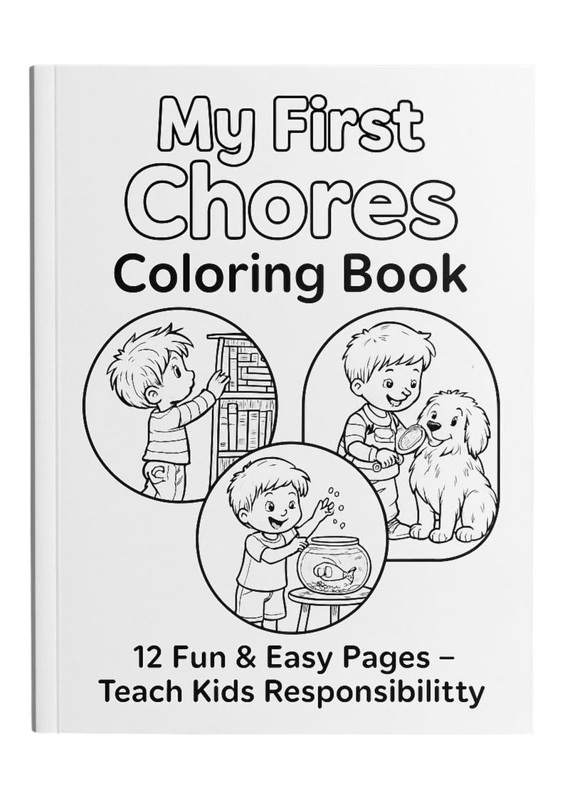 My First Chores Coloring Book Set 1 Home and Pets | Kids Toddler ...