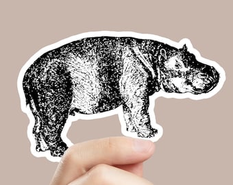 Hippo Holographic Sticker - Etsy