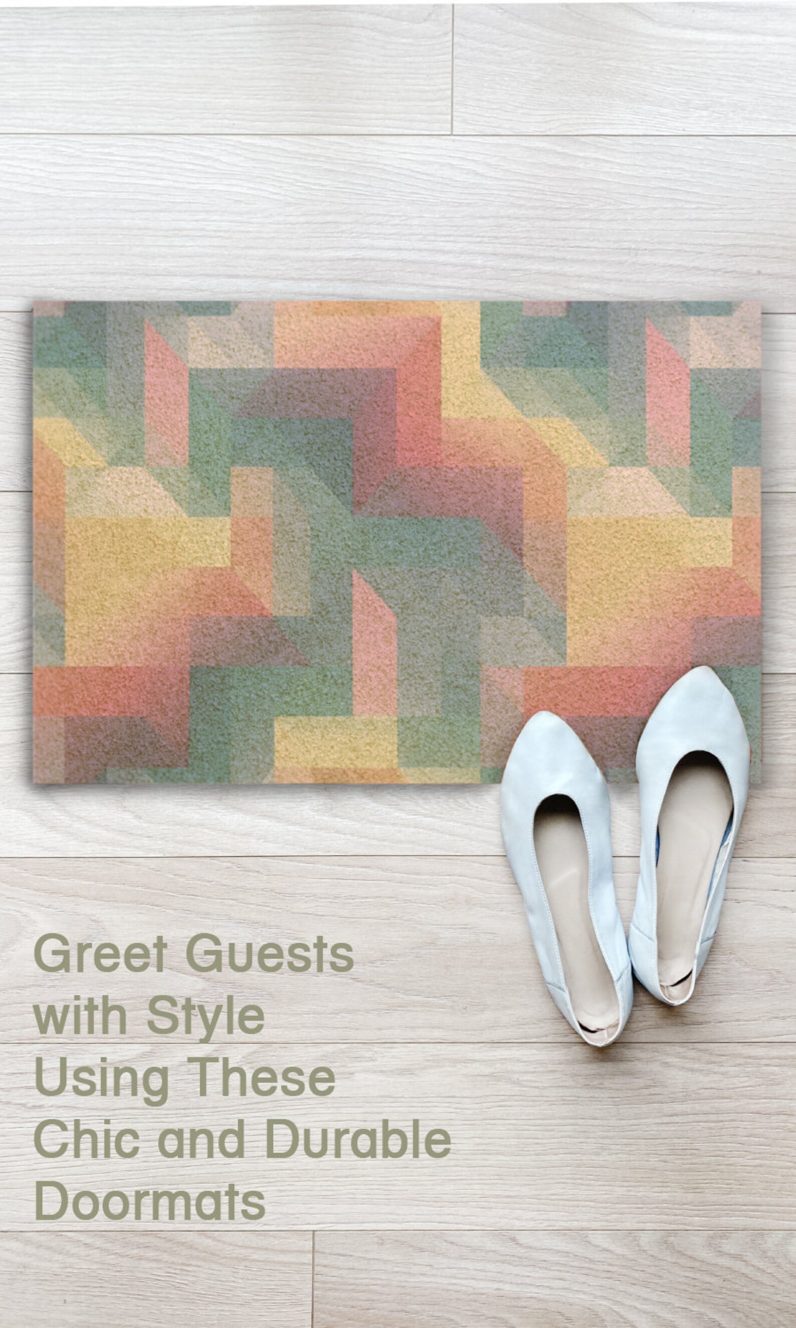 Abstract Doormat Modern Welcome Mat Colorful Door Mat Indoor Rug for ...