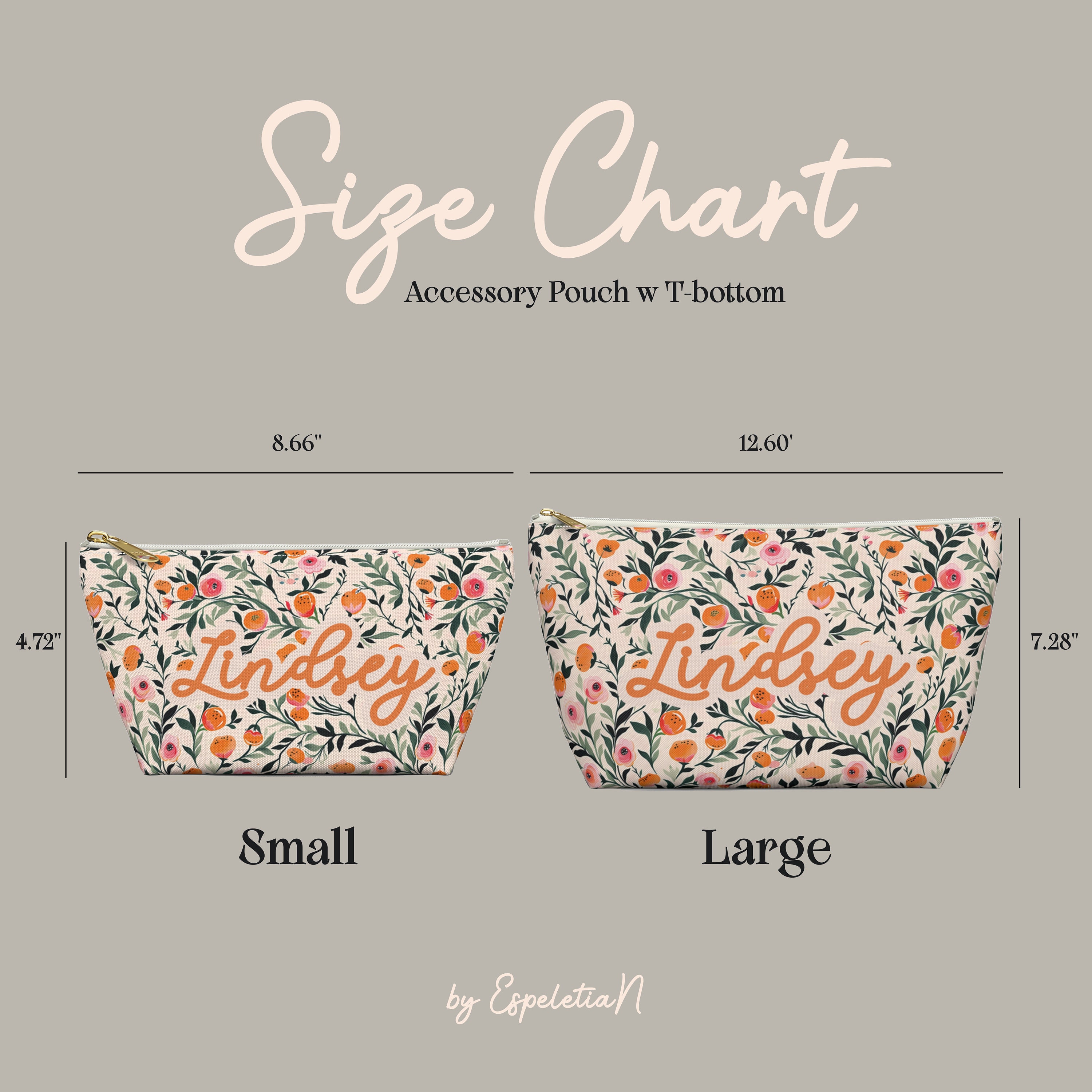 Custom Makeup Bag Personalized Accessory Pouch Small Purse Bag ...