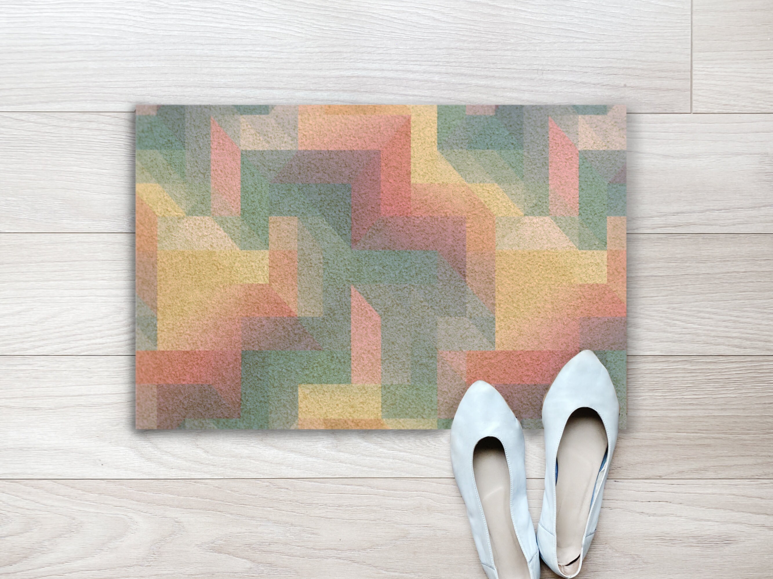 Abstract Doormat Modern Welcome Mat Colorful Door Mat Indoor Rug for ...