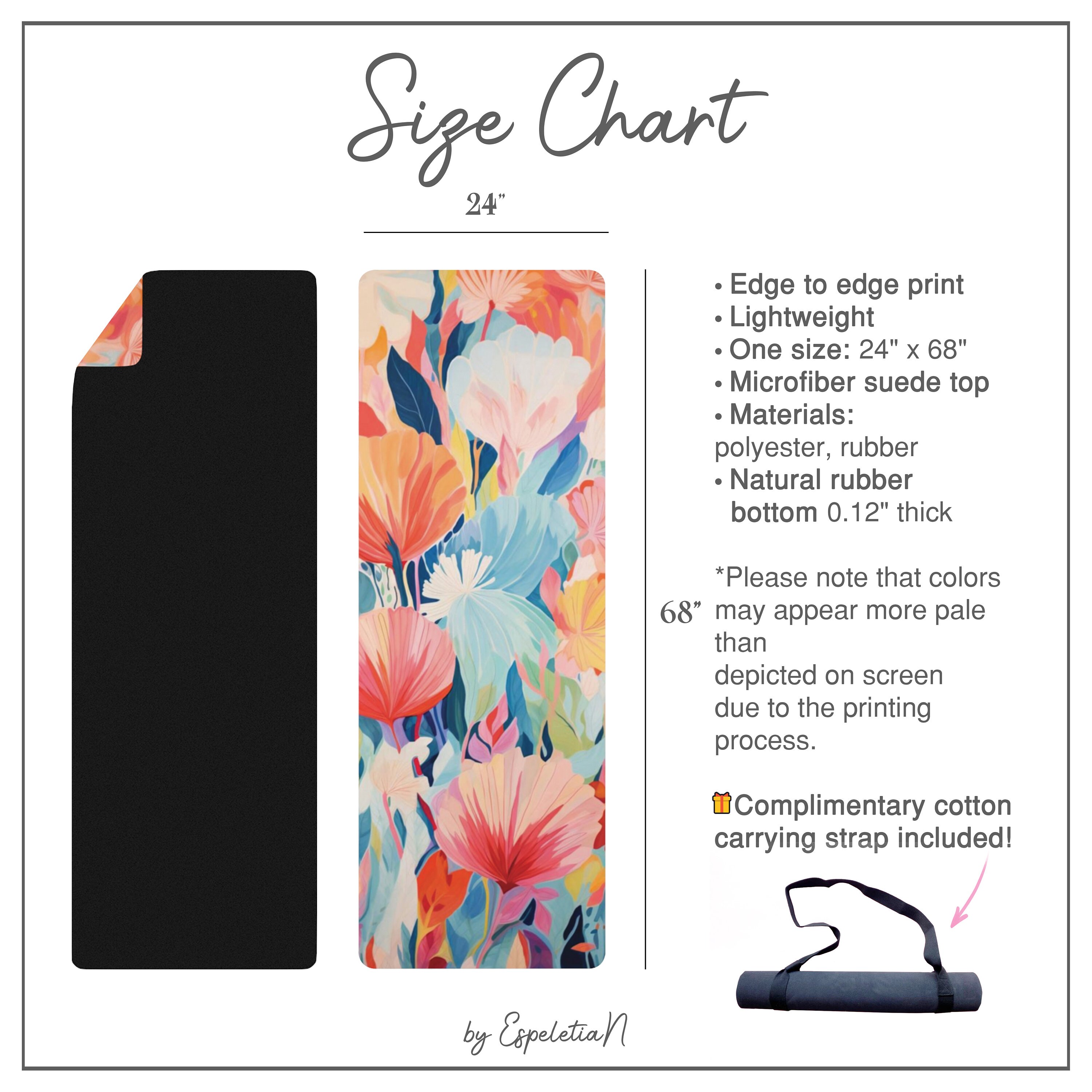 Abstract Floral Yoga Mat Personalized Gift Yoga Teacher Friend Gift for ...