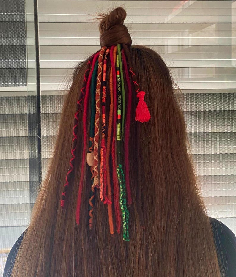 Hair Wrap, Rasta Extension, Hair Clip, Boho Hair Accessories, Dreadlock ...