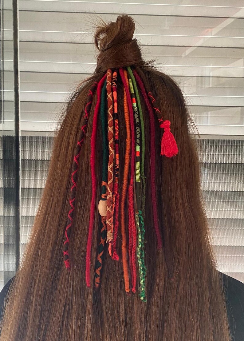 Hair Wrap, Rasta Extension, Hair Clip, Boho Hair Accessories, Dreadlock ...