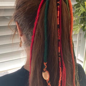 Hair Wrap, Rasta Extension, Hair Clip, Boho Hair Accessories, Dreadlock ...