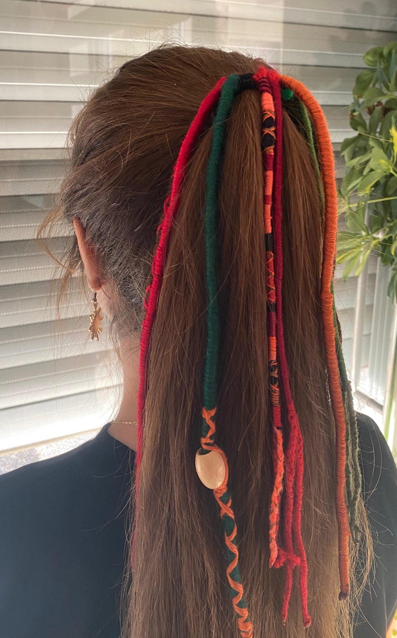 Hair Wrap, Rasta Extension, Hair Clip, Boho Hair Accessories, Dreadlock ...