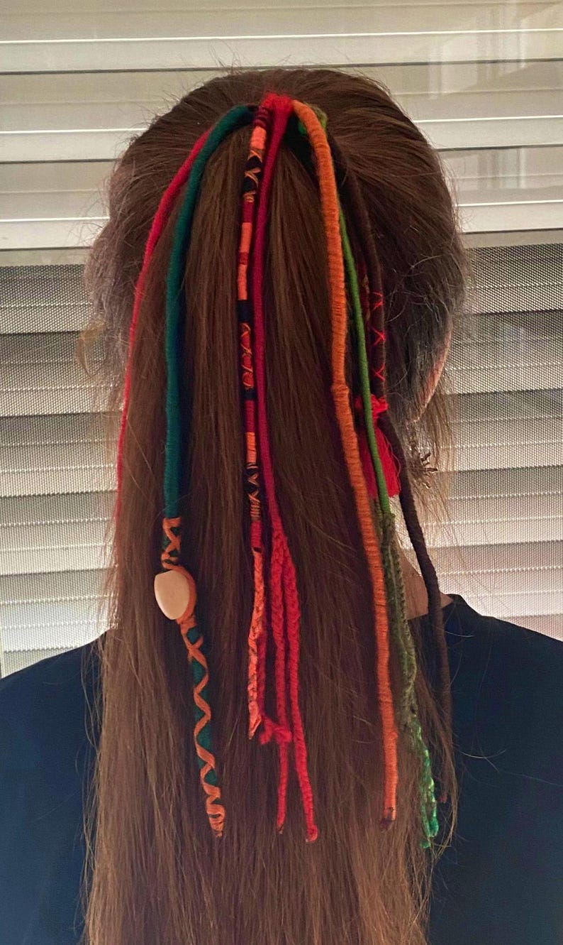 Hair Wrap, Rasta Extension, Hair Clip, Boho Hair Accessories, Dreadlock ...