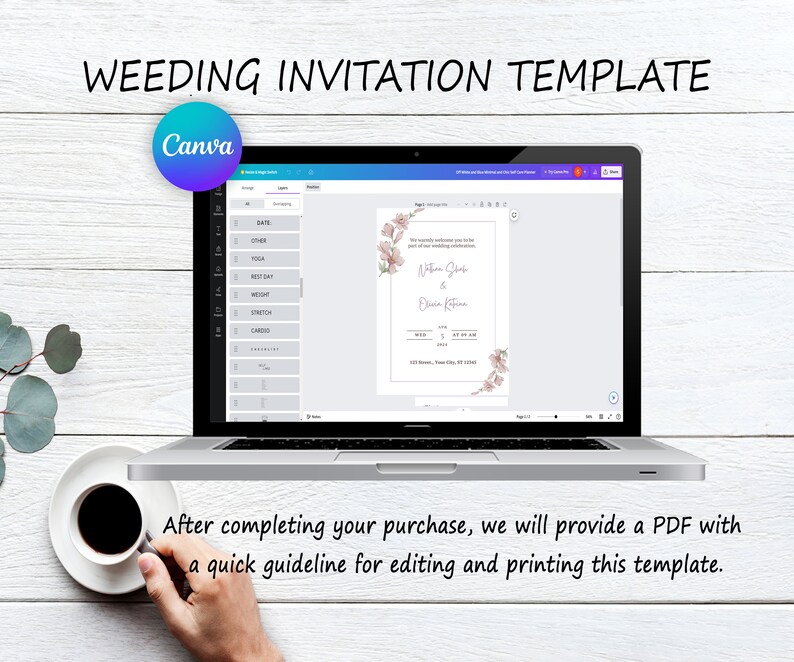 Simple Weeding Invitation Template Editable Weeding Invitation Template ...