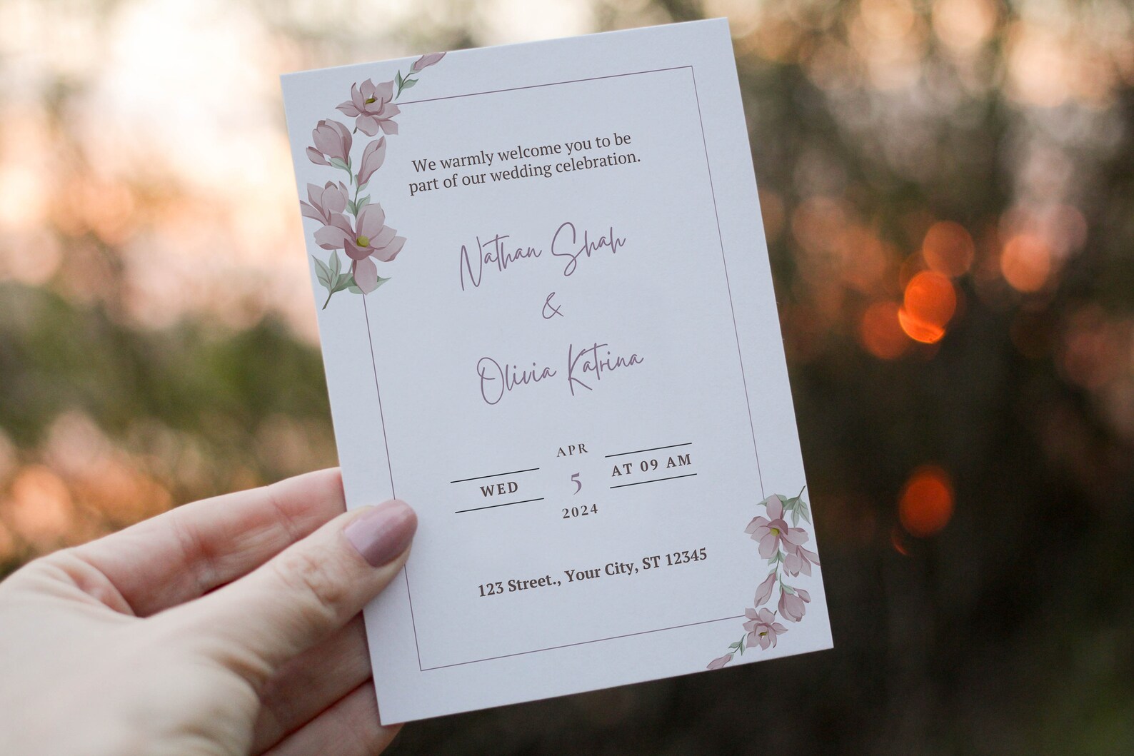 Simple Weeding Invitation Template Editable Weeding Invitation Template ...