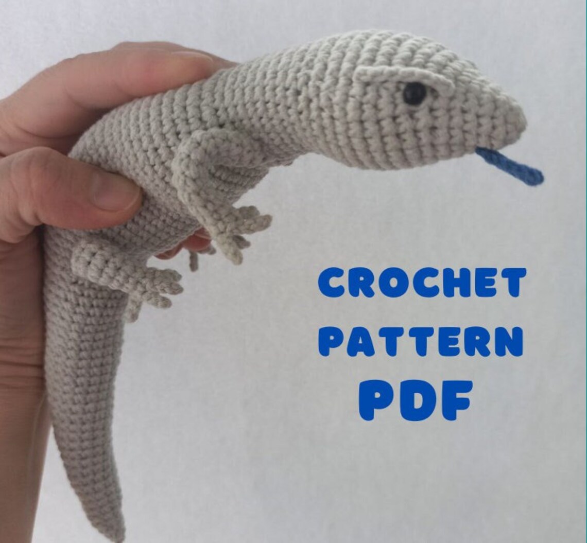 Blue Tongued Skink Plush Albinos Pattern - Etsy