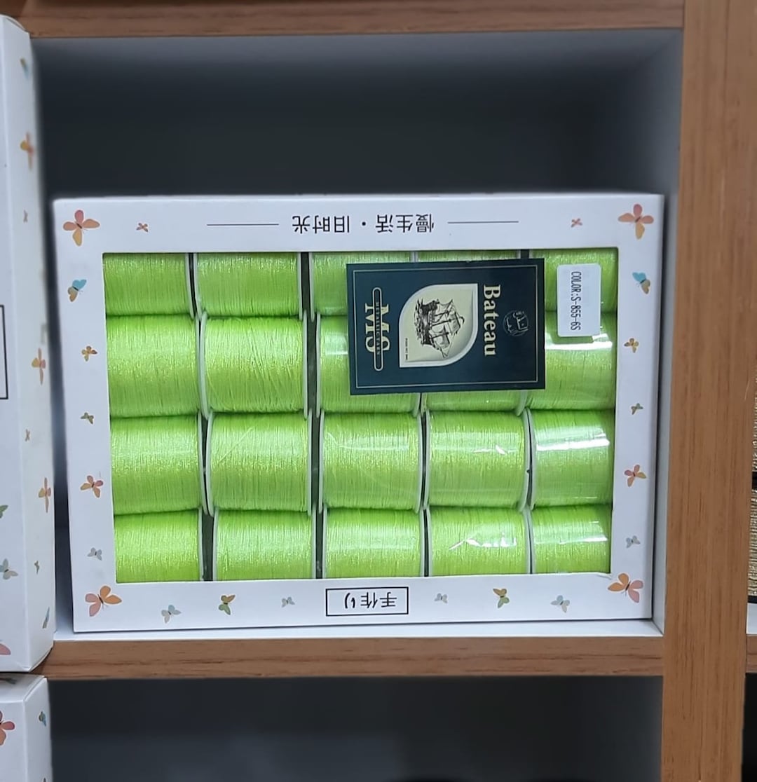 Thread Green Beadwork Tambour Embroidery Bobbins Set Glossy Beading ...