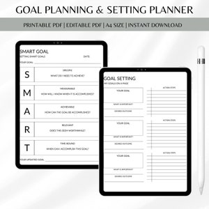 Printable Goal Planner Bundle, Daily, Weekly, Monthly, Quarterly ...