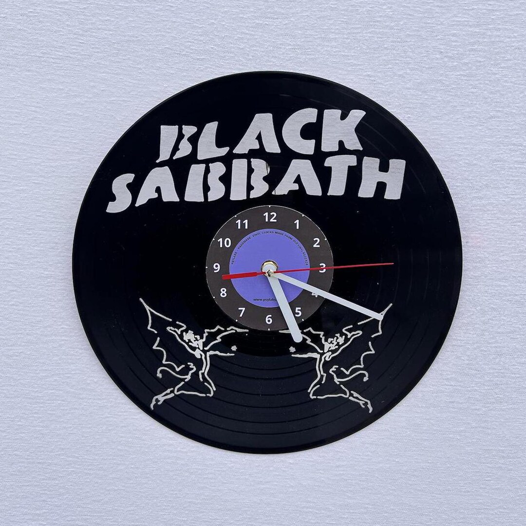 Black Sabbath Vinyl Clock - Retro Music Decor - Unique Wall Art - Etsy