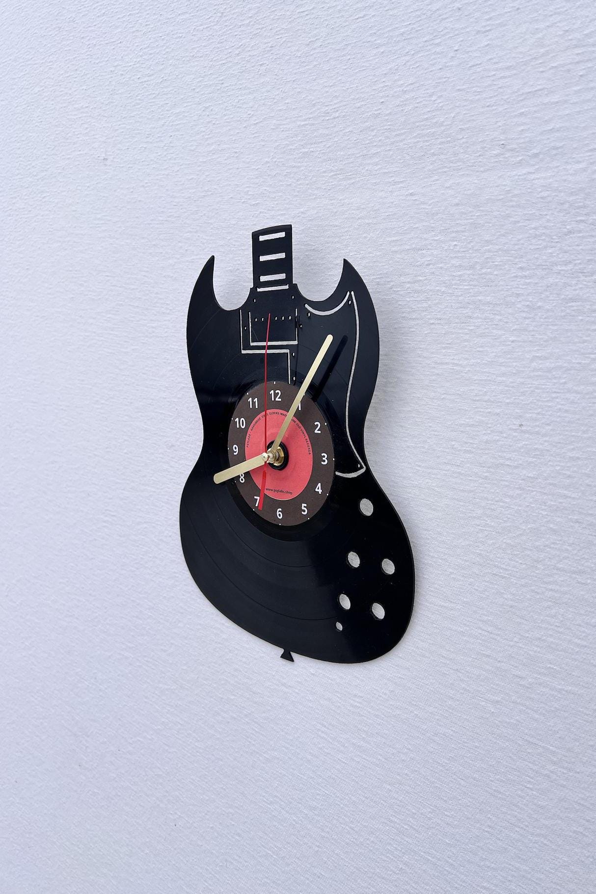 Gibson SG Electric Guitar Vinyl Clock Retro Music Decor Unique Wall Art ...