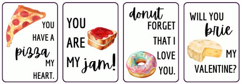 Digital Valentine's Card - Food Puns - Etsy