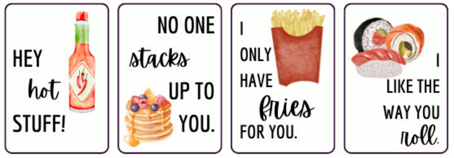 Digital Valentine's Card - Food Puns - Etsy