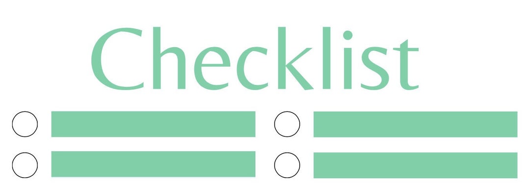 Checklist- Green - Etsy