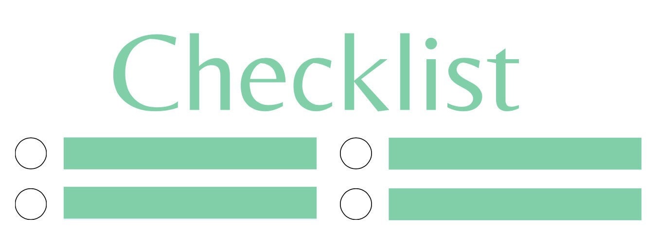 Checklist- Green - Etsy