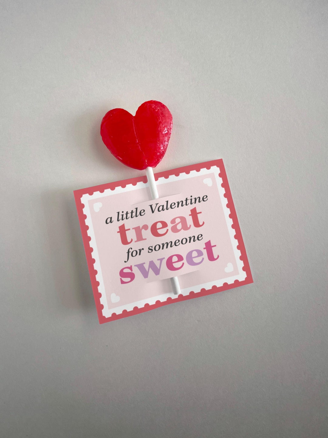 Valentine's Day Lollipop Holder Printable Instant Download Sweat Treat ...