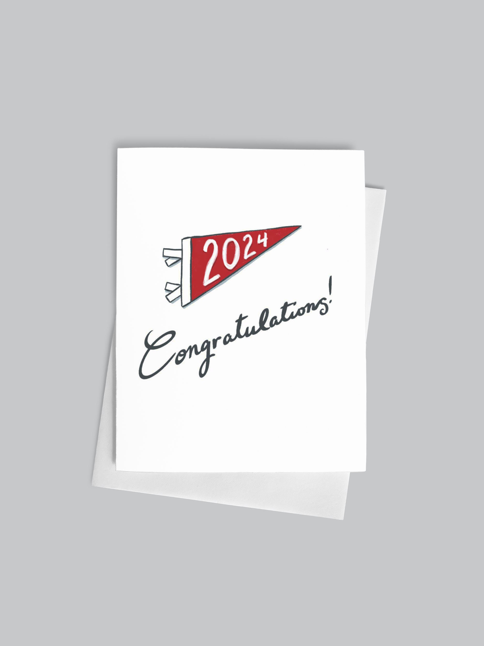 Graduation 2024 Pennant Congratulations Greeting Card A2 Card With Peel ...