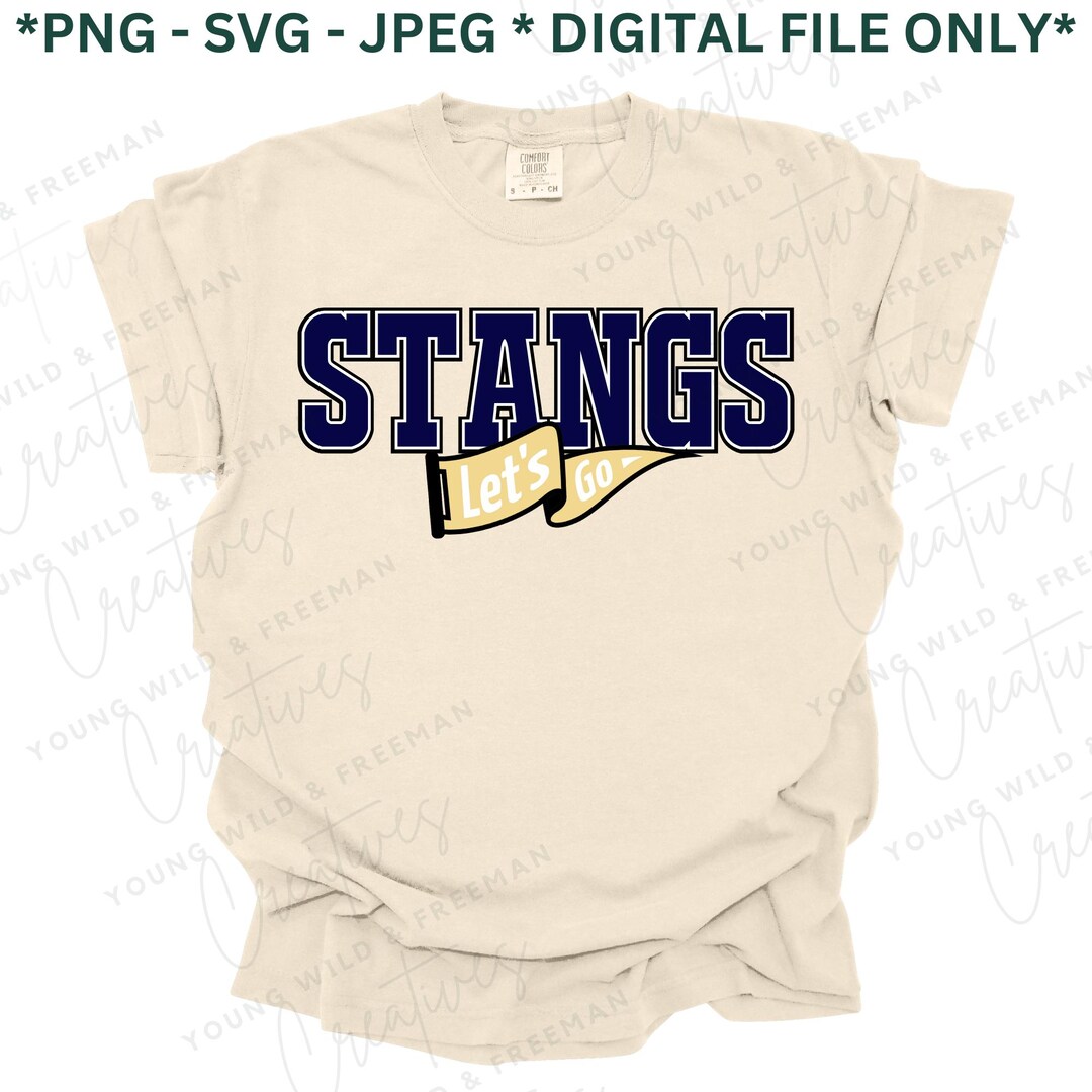 Stangs Football PNG/SVG/JPEG Digital Download File, Stangs Football Svg ...