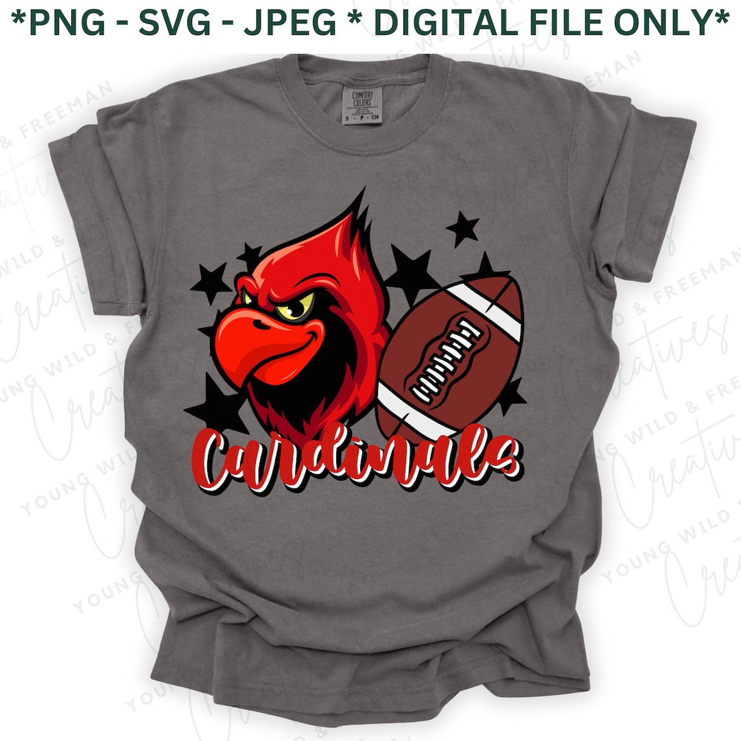 Cardinal Football PNG/SVG/JPEG Digital Download File, Cardinal Football ...
