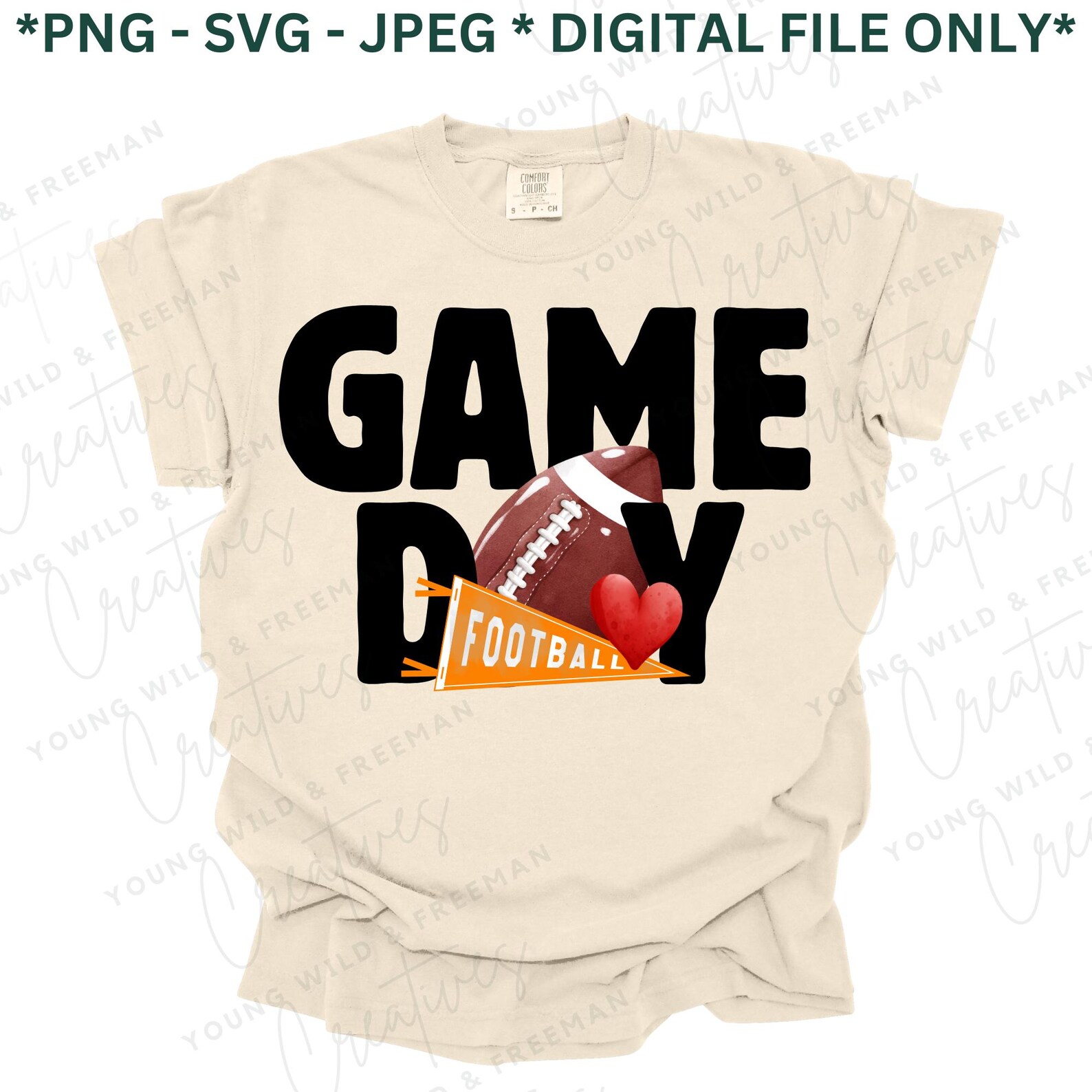Game Day Football PNG/SVG/JPEG Digital Download File, Game Day Football ...