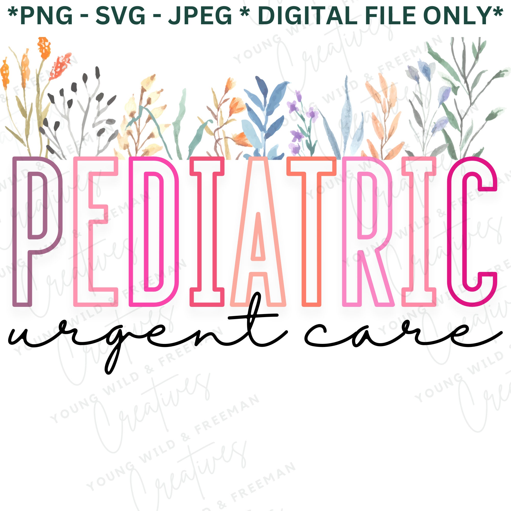 Pediatric Urgent Care SVG/PNG/JPEG, Nurse Png, Pediatrics Png ...