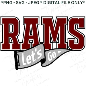 Rams Football PNG/SVG/JPEG Digital Download File, Rams Football Svg ...