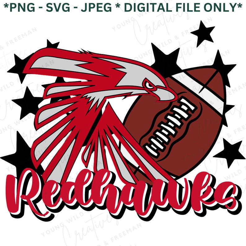 Redhawks Football PNG/SVG/JPEG Digital Download File, Redhawks Football ...
