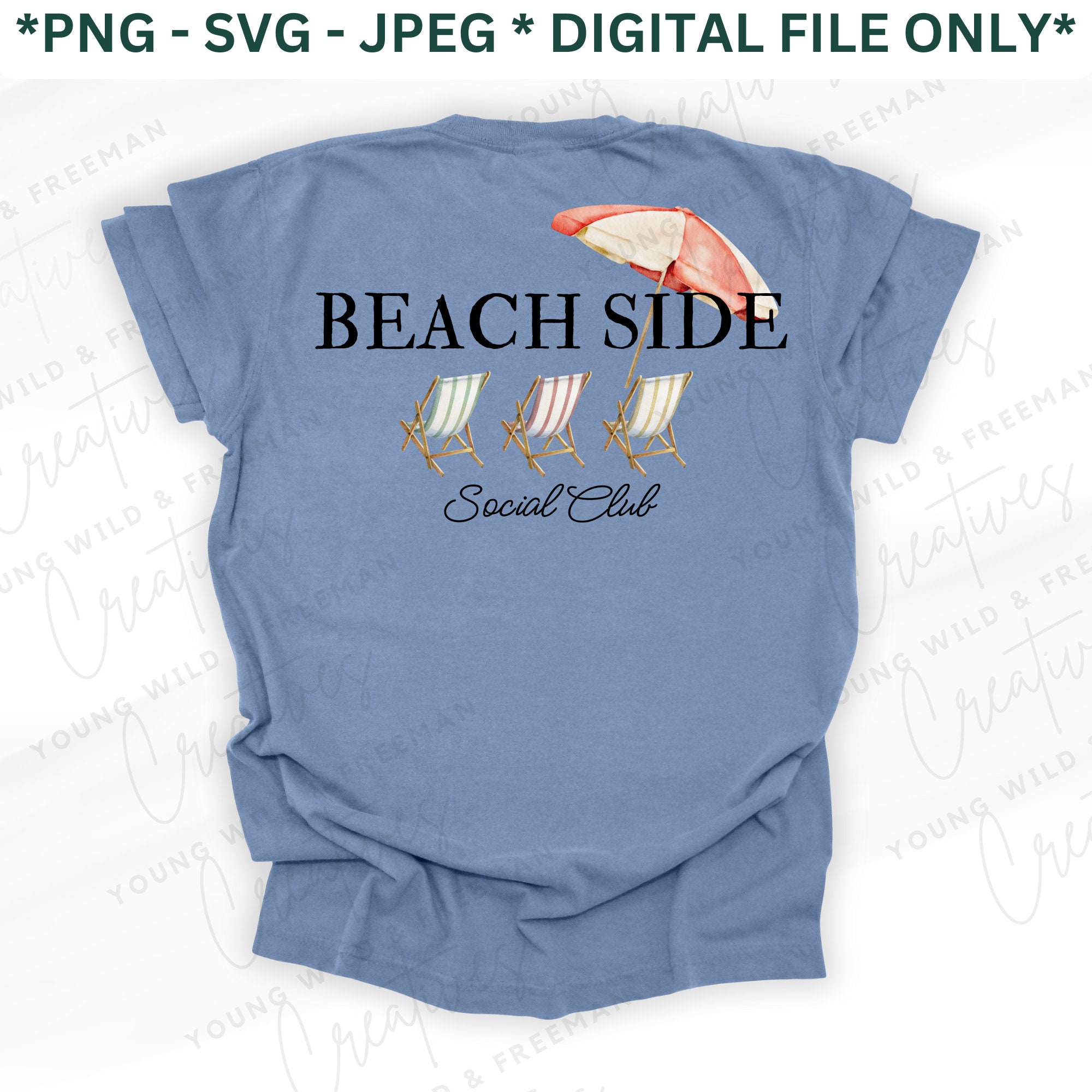 Beach Side Social Club PNG/SVG/JPEG Digital Download File, Beach Side ...