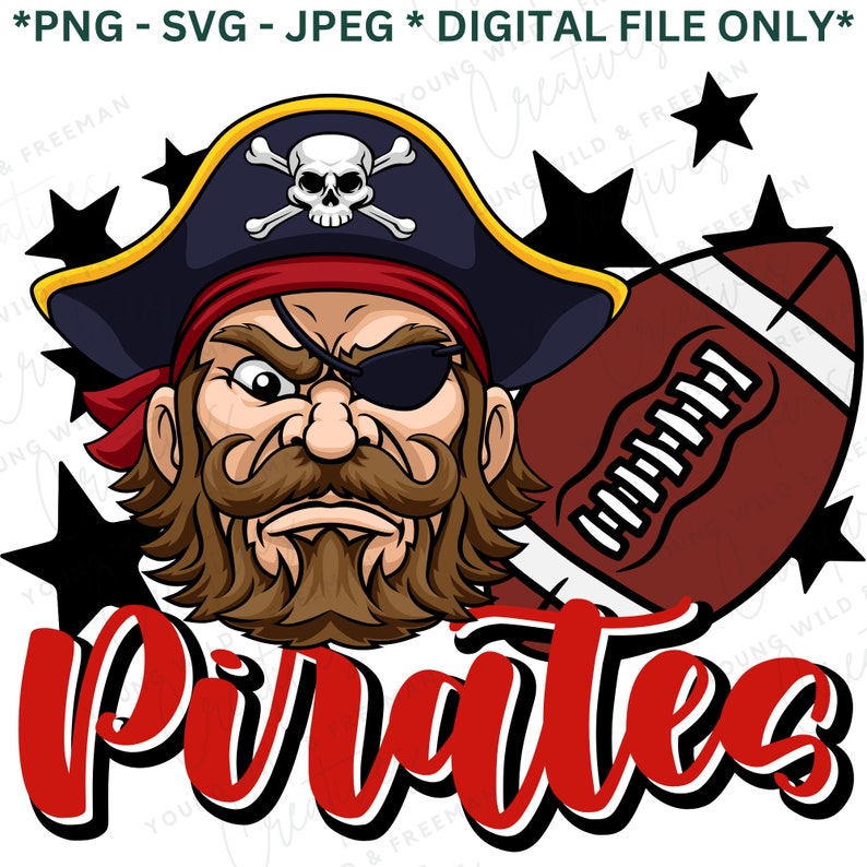 Pirates Football PNG/SVG/JPEG Digital Download File, Pirates Football ...