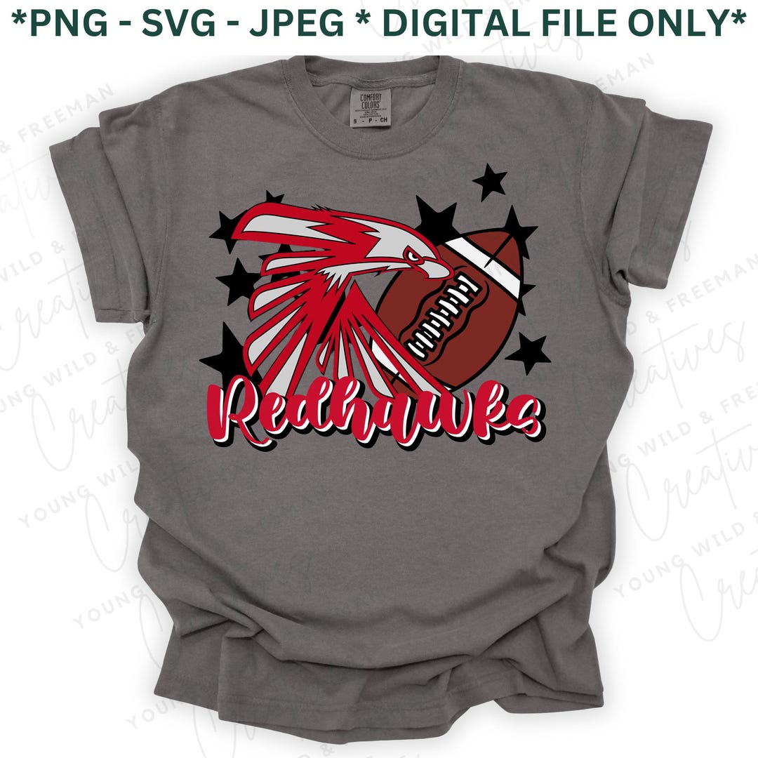 Redhawks Football PNG/SVG/JPEG Digital Download File, Redhawks Football ...