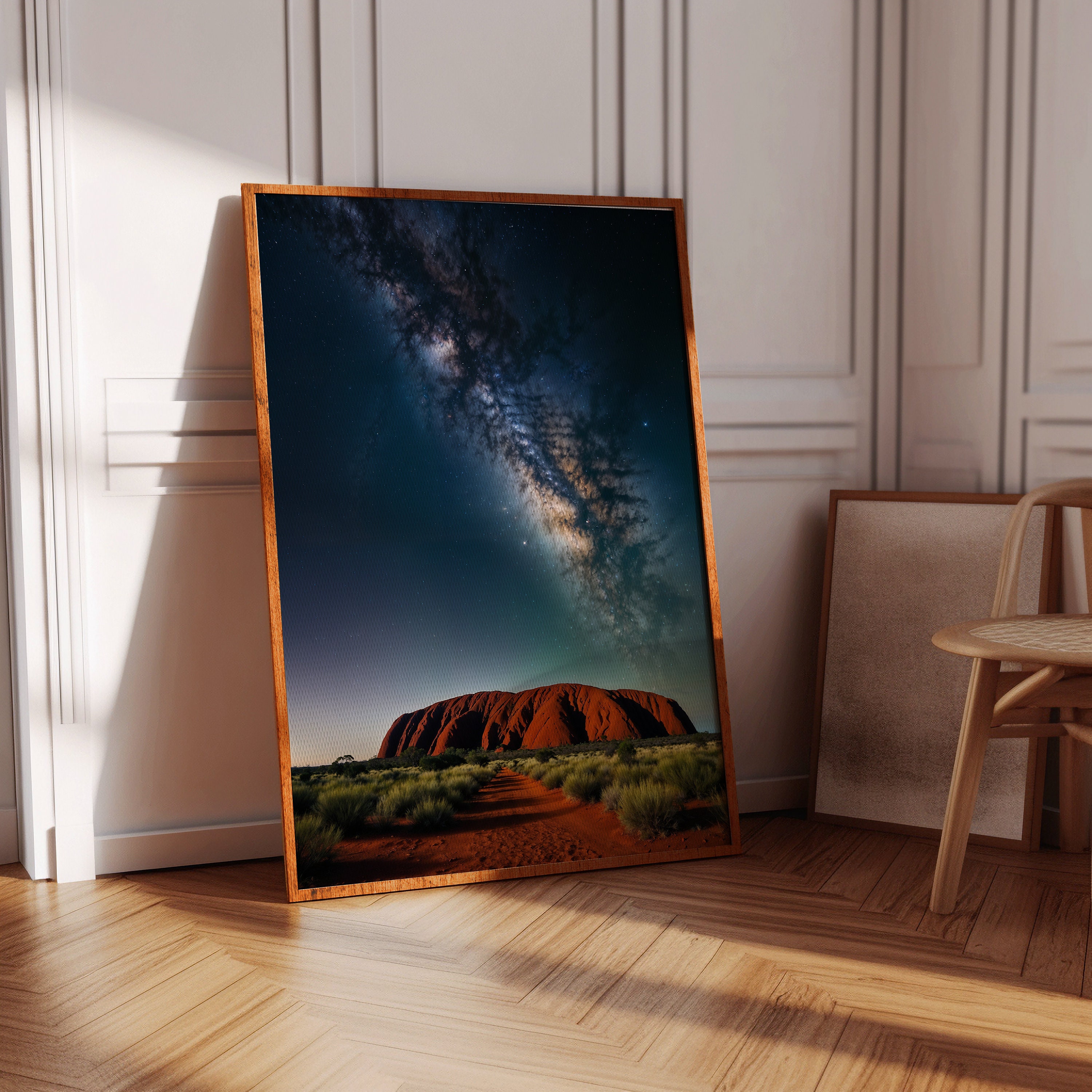 Uluru & Milky Way Digital Wall Art Print, Digital Art Print, AI ...