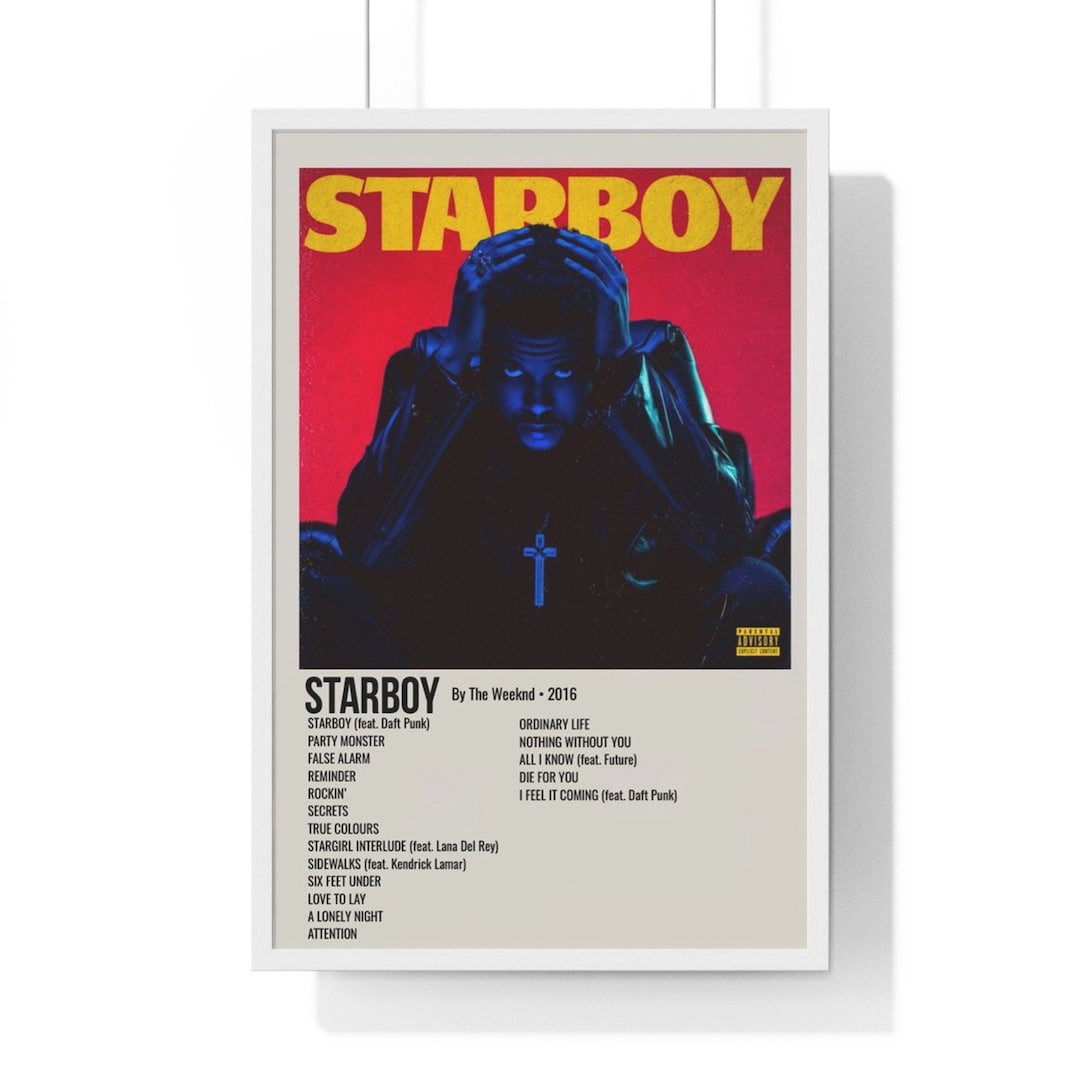 The Weeknd Starboy Album Poster Print Retro the Weeknd Print Save Your ...
