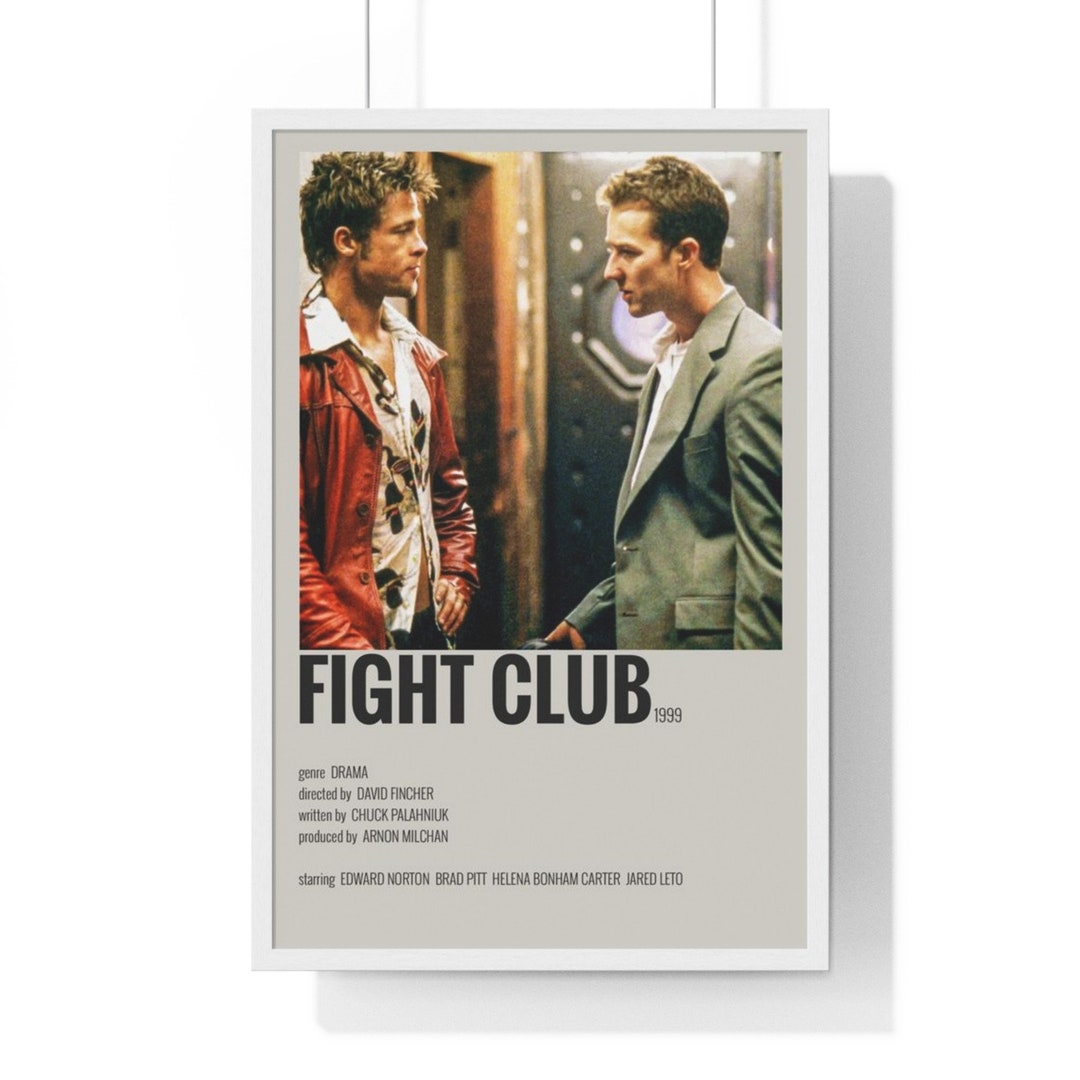 Fight Club Retro Vintage Movie Poster Print Tyler Durden Poster Edward ...