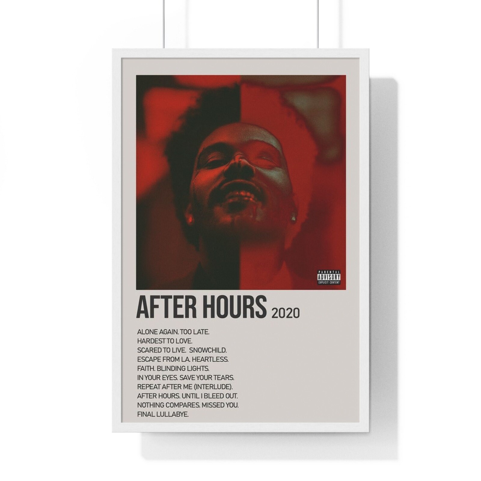 The Weeknd Starboy Album Poster Print Retro the Weeknd Print Save Your ...