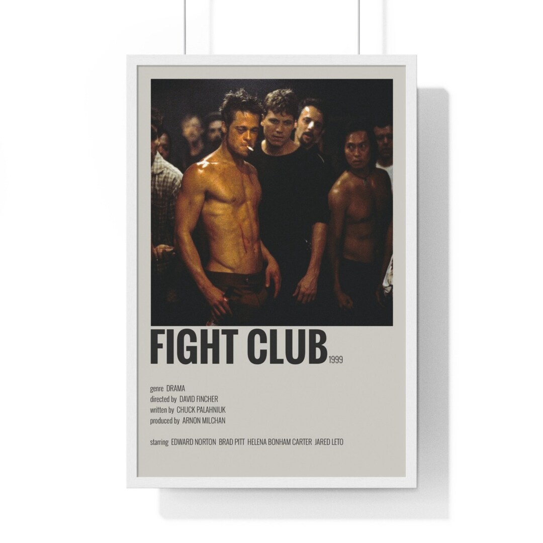 Fight Club Retro Vintage Movie Poster Print Tyler Durden Poster Edward ...